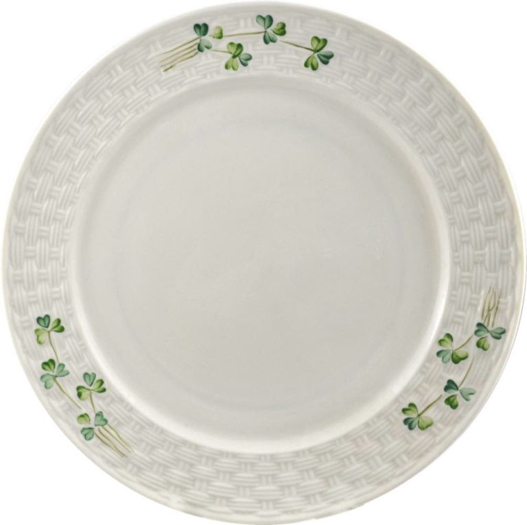 Belleek Shamrock Dinner Plate - Porcelain Gallery
