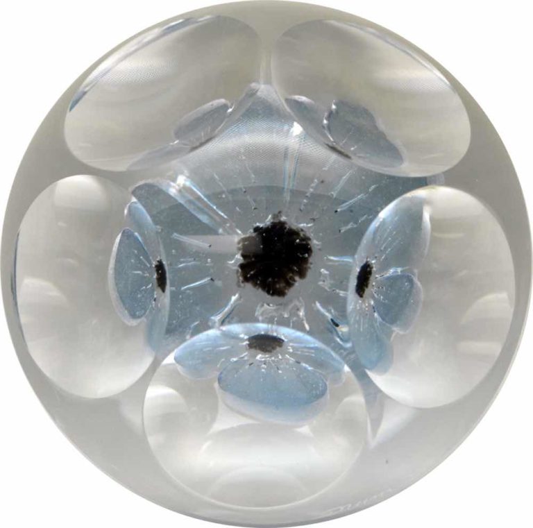 Daum Coppelia Paperweight Blue - Porcelain Gallery